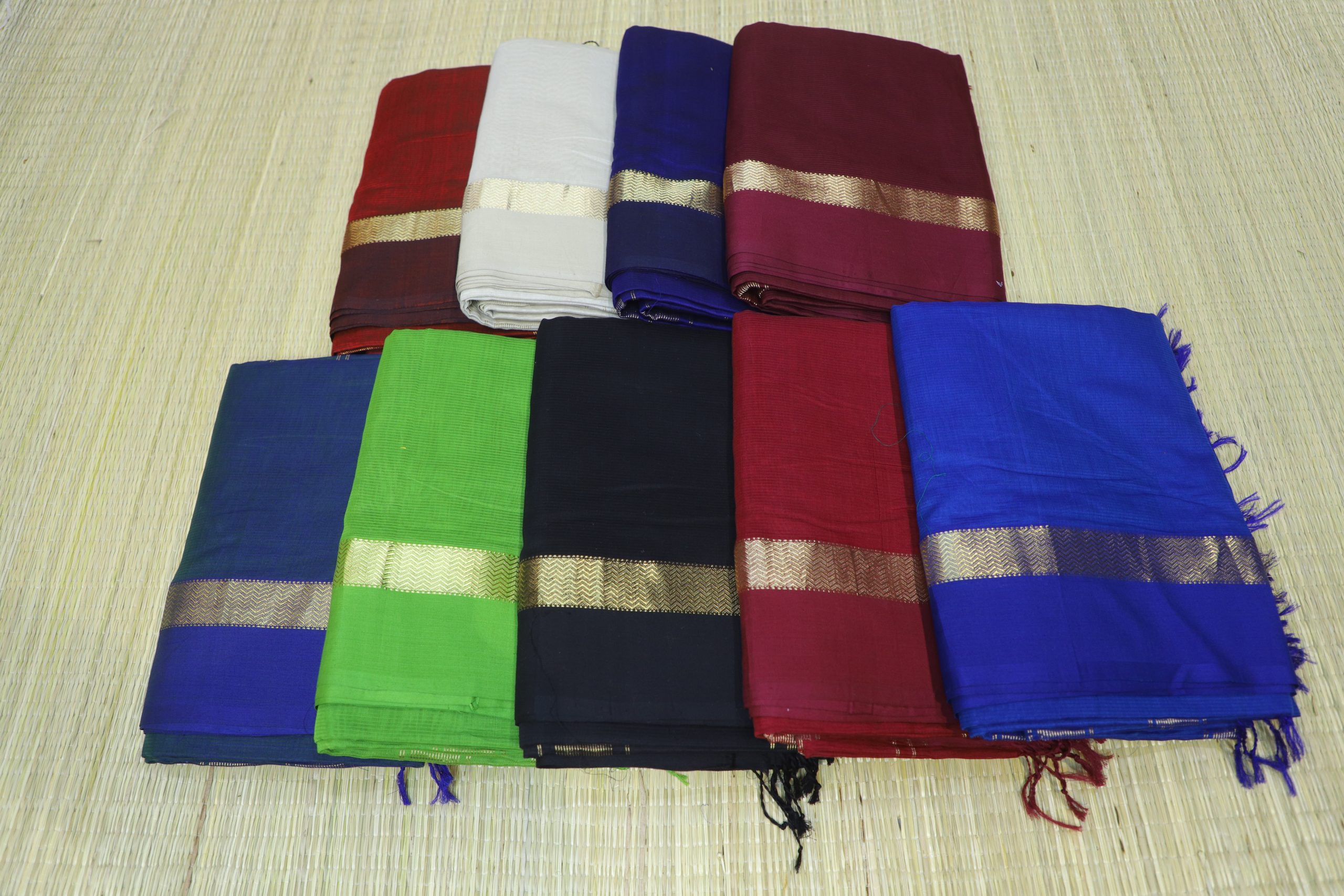 Denting Narmada Lehar Border Saree - Vastrtatva